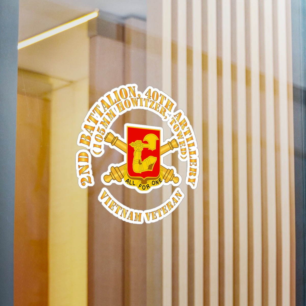 Kiss-Cut Vinyl Decals - Army - 2nd Bn 40th Artillery - 105MM Towed - V – MIP Brand Store