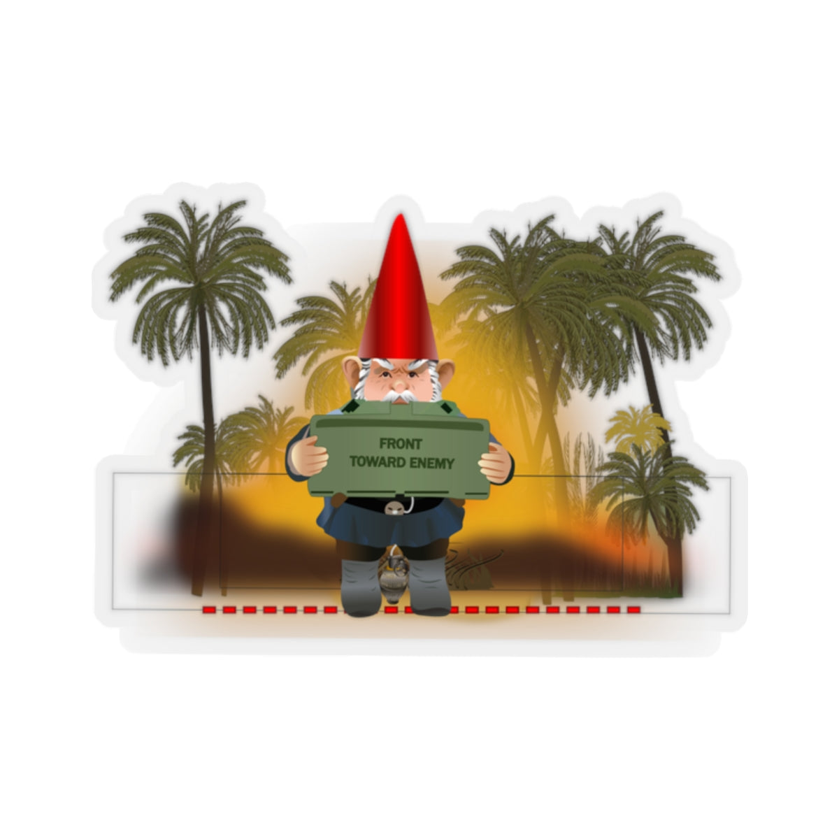 Kiss-Cut Stickers - Vietnam Gnome w Claymore - Grenade w Fire w Jungle – MIP Brand Store