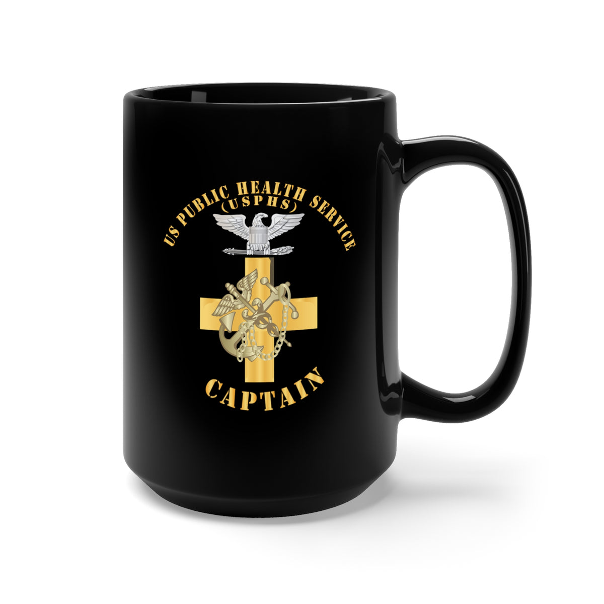 Black Mug 15oz - USPHS - USPHS - Insignia - Captain - Cpt X 300 – MIP ...