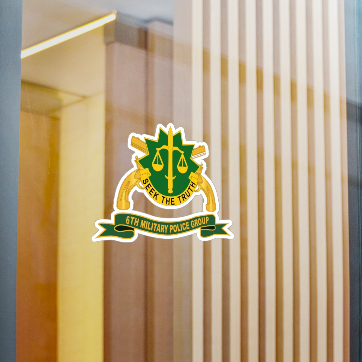 Kiss-Cut Vinyl Decals - Army - 6th Military Police Group w Br - Ribbon ...