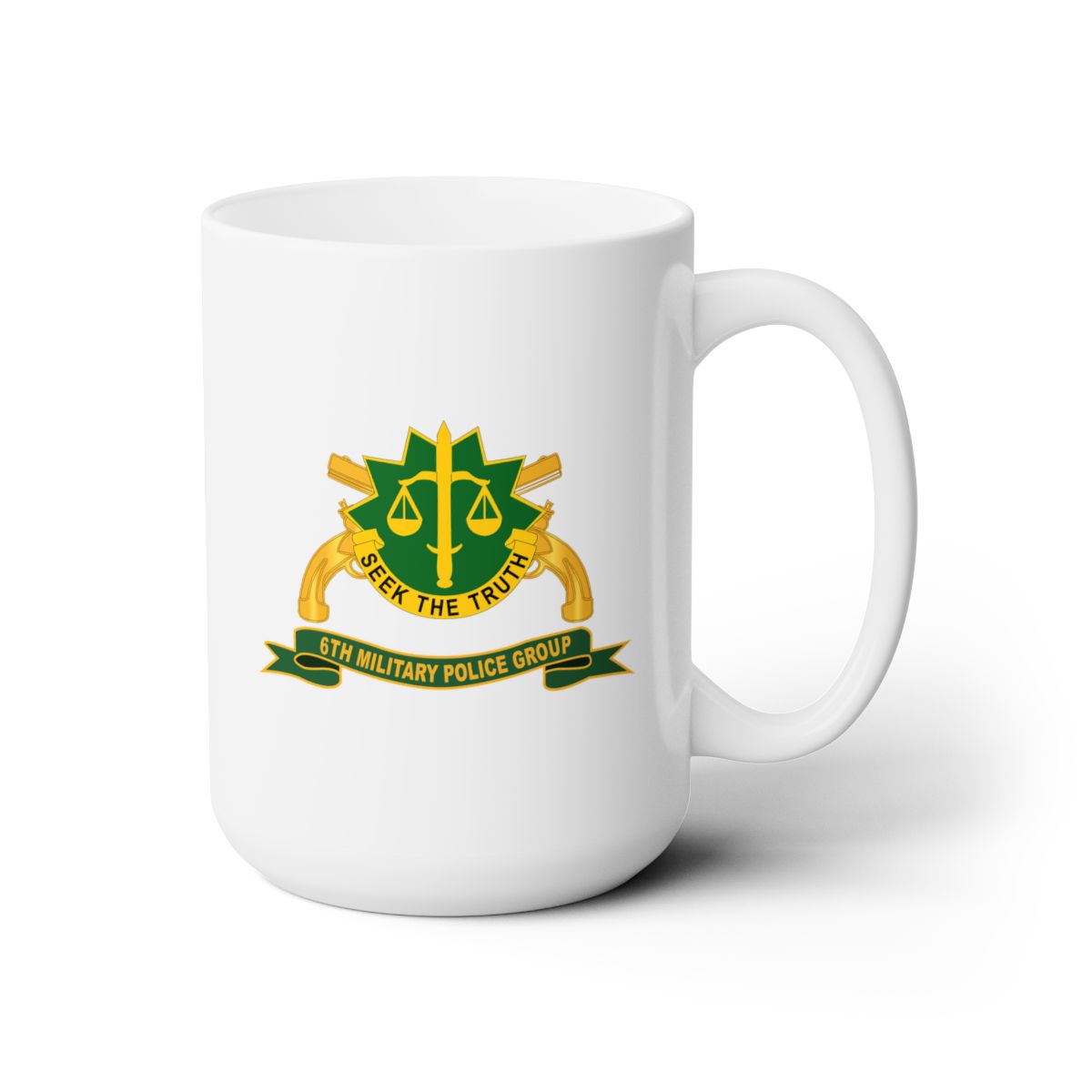 White Mug 15oz -Army - 6th Military Police Group w Br - Ribbon – MIP ...