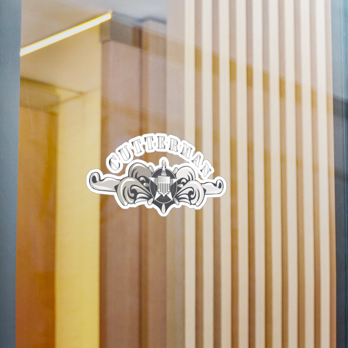 Kiss-Cut Vinyl Decals - USCG - Cutterman Badge - Enlisted - Silver w T ...