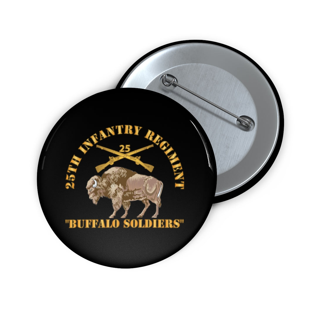 Custom Pin Buttons - Army - 25th Infantry Regiment - Buffalo Soldiers ...