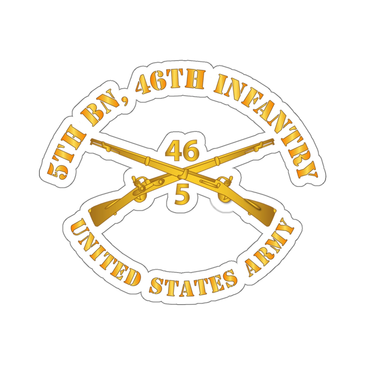 Kiss-Cut Stickers - 5th Bn 46th Infantry Regt - Infantry Br – MIP Brand ...