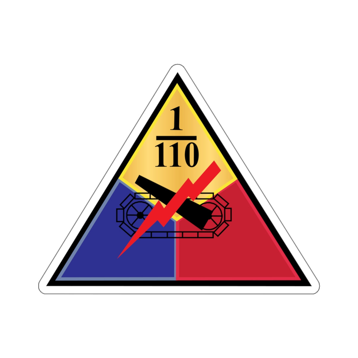 Kiss-Cut Stickers - Armor - 1st Battalion, 110th Armor Regiment - SSI ...