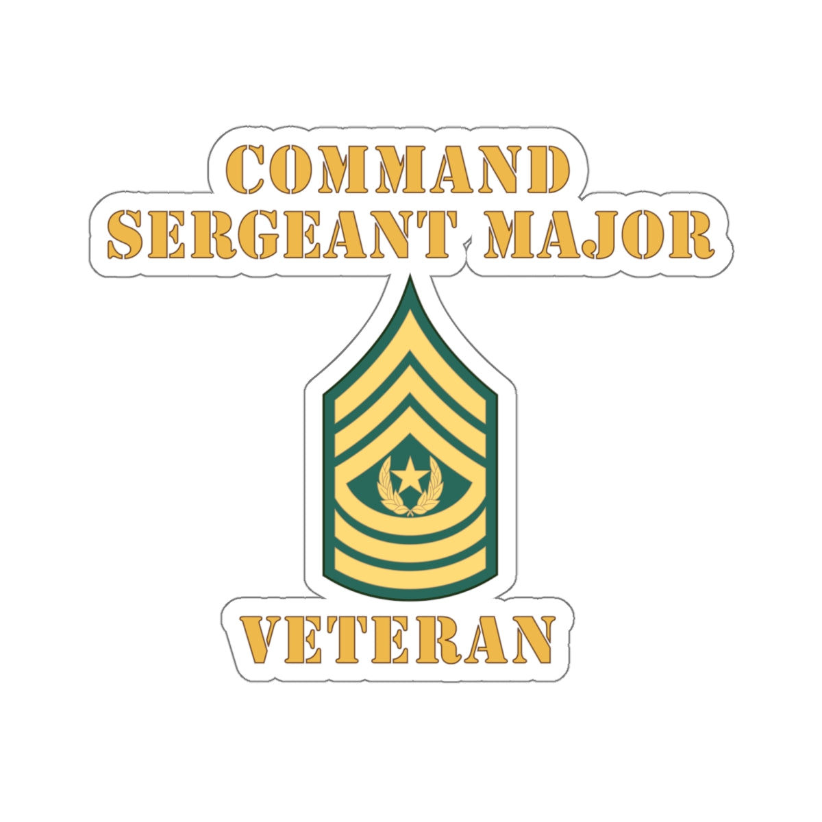 Kiss-Cut Stickers - Command Sergeant Major - CSM wTxt - Flat X 300 ...