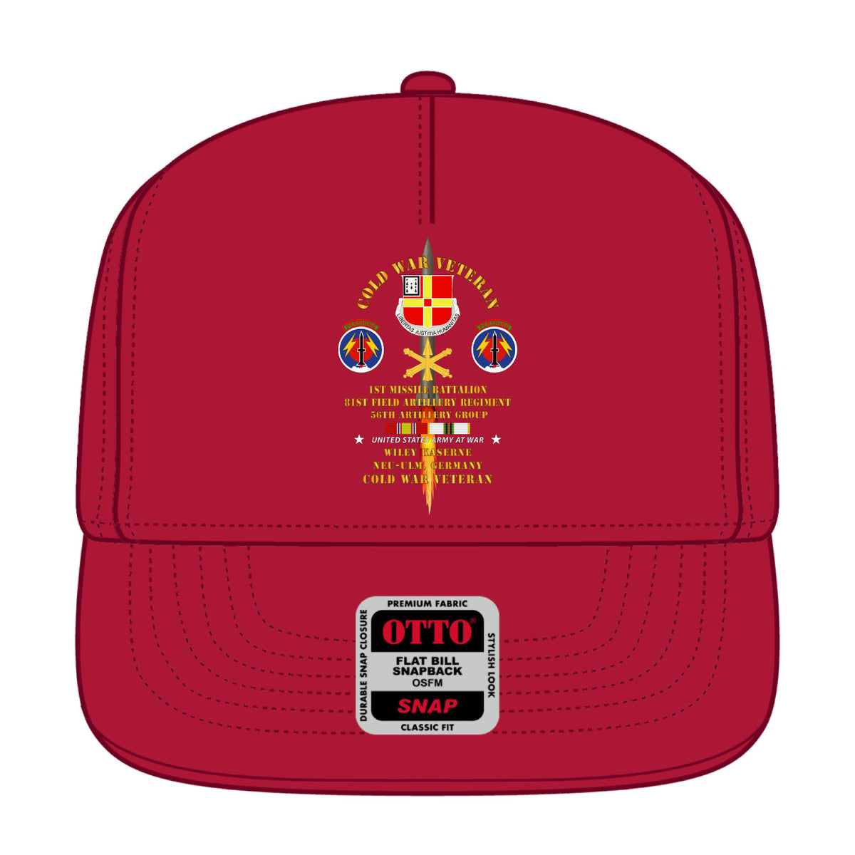 Baseball Cap - Cold War Vet - 1st Missile Bn, 81st Artillery 56th Arti ...