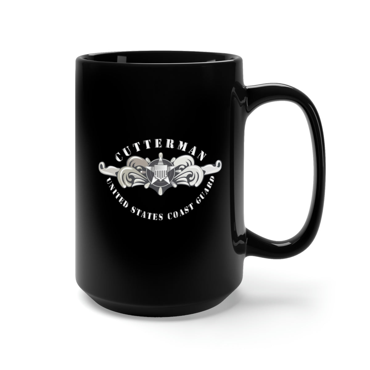 Black Mug 15oz - USCG - Cutterman Badge - Enlisted - Silver – MIP Brand ...