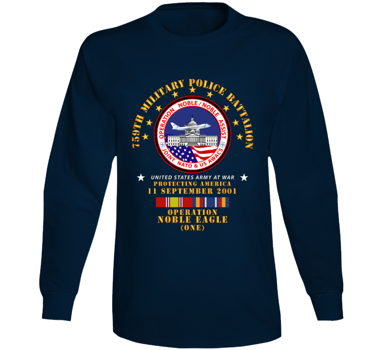 Army - 759th Military Police Bn - 911 - ONE w SVC - Seal Long Sleeve ...