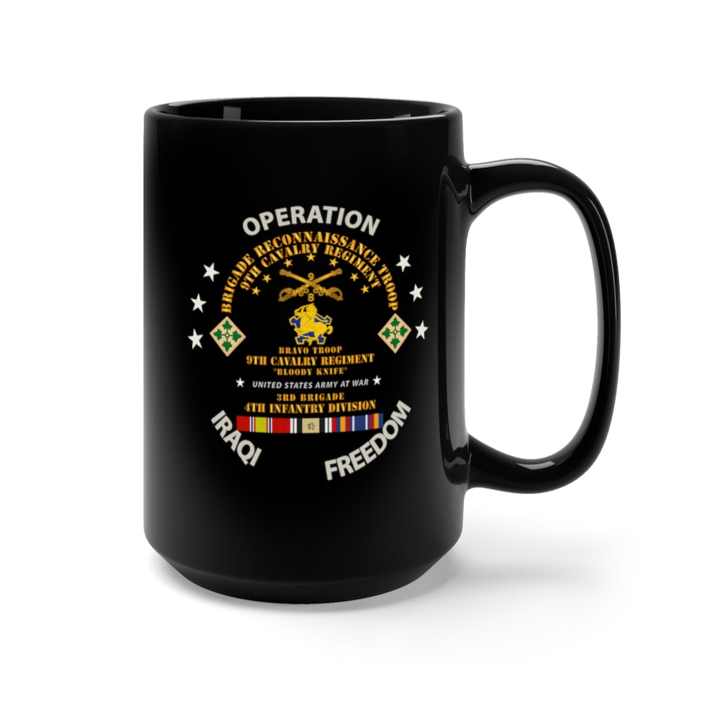 Black Mug 15oz - Army - BRT - 9th Cav, B Trp, 3rd Bde - 4th Inf Div ...
