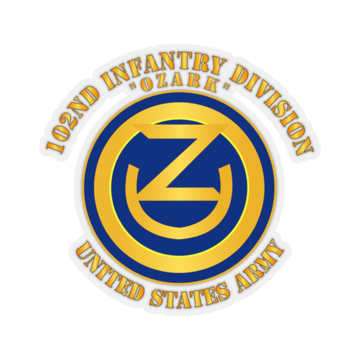 Kiss-Cut Stickers - 102nd Infantry Division - Ozark - US Army – MIP ...