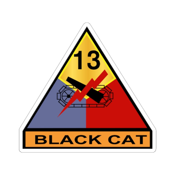 Kiss-Cut Stickers - Army - 13th Armored Division - Black Cat wo Txt ...