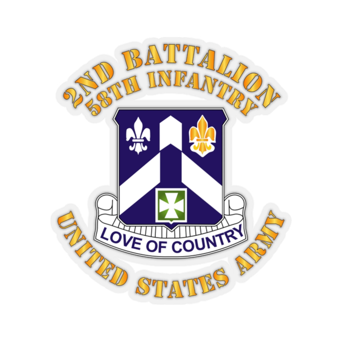 Kiss-Cut Stickers - Army - 2nd Bn - 58th Infantry - US Army – MIP Brand ...
