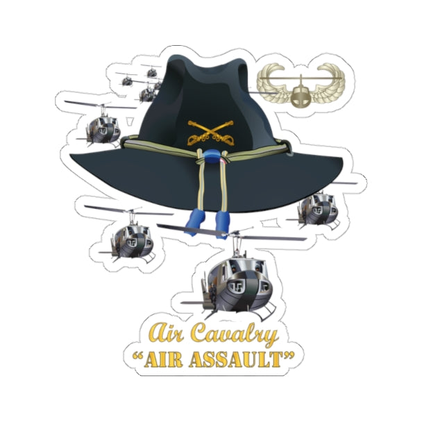 Kiss-Cut Stickers - Army - Cavalry Hat - Air Assault w Br w AA Badge w ...